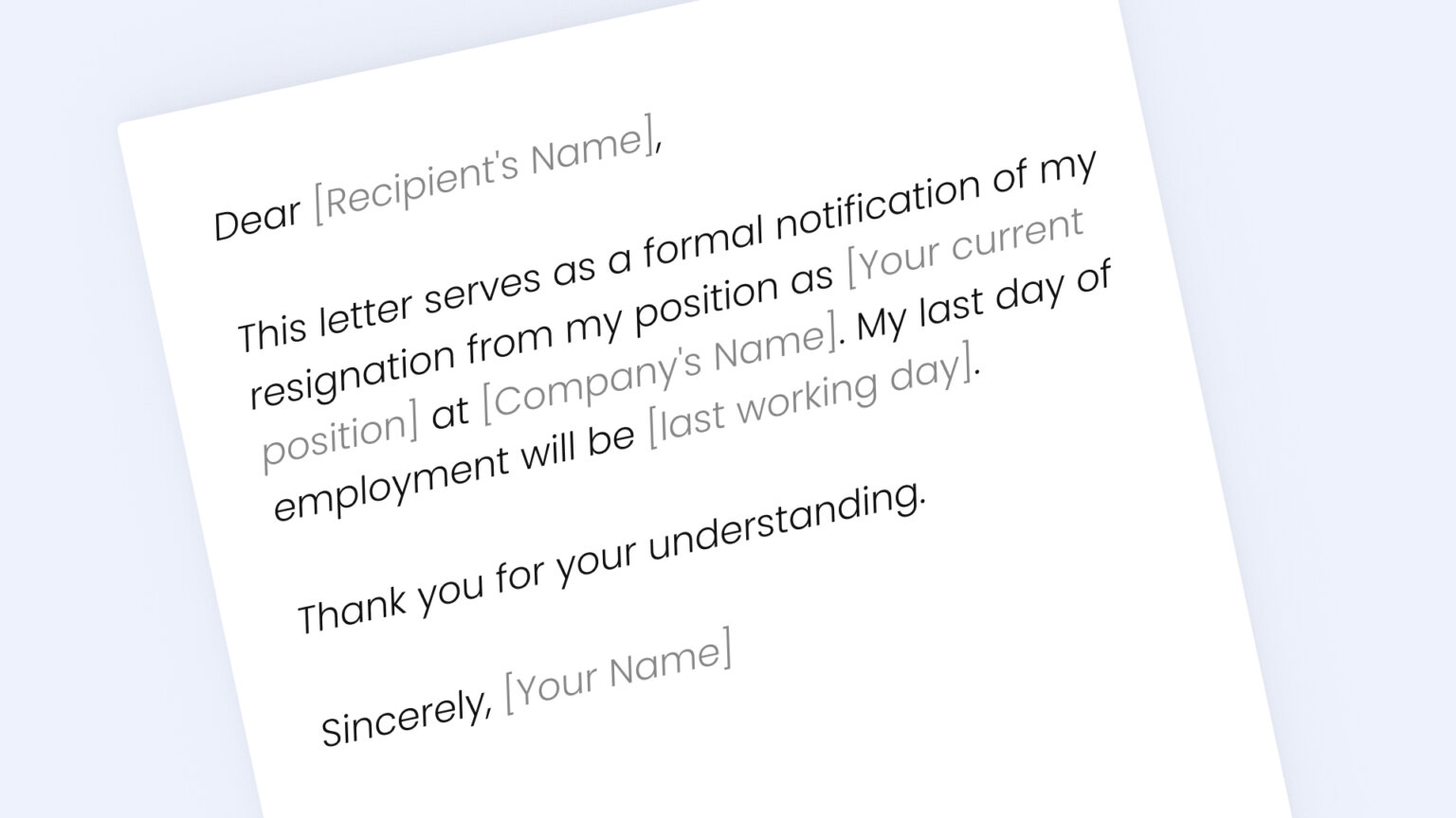 Free Resignation Letter Template | PDF, Word | Jurizmo